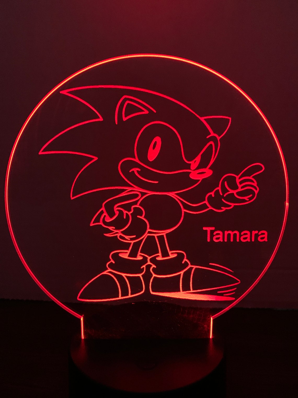 Sonic the Hedgehog Lighted Sign / Night Light Personalized - Etsy