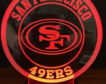 San Francisco 49ers, Modern Helmet, Light Up, NFL Football LED Sports ...