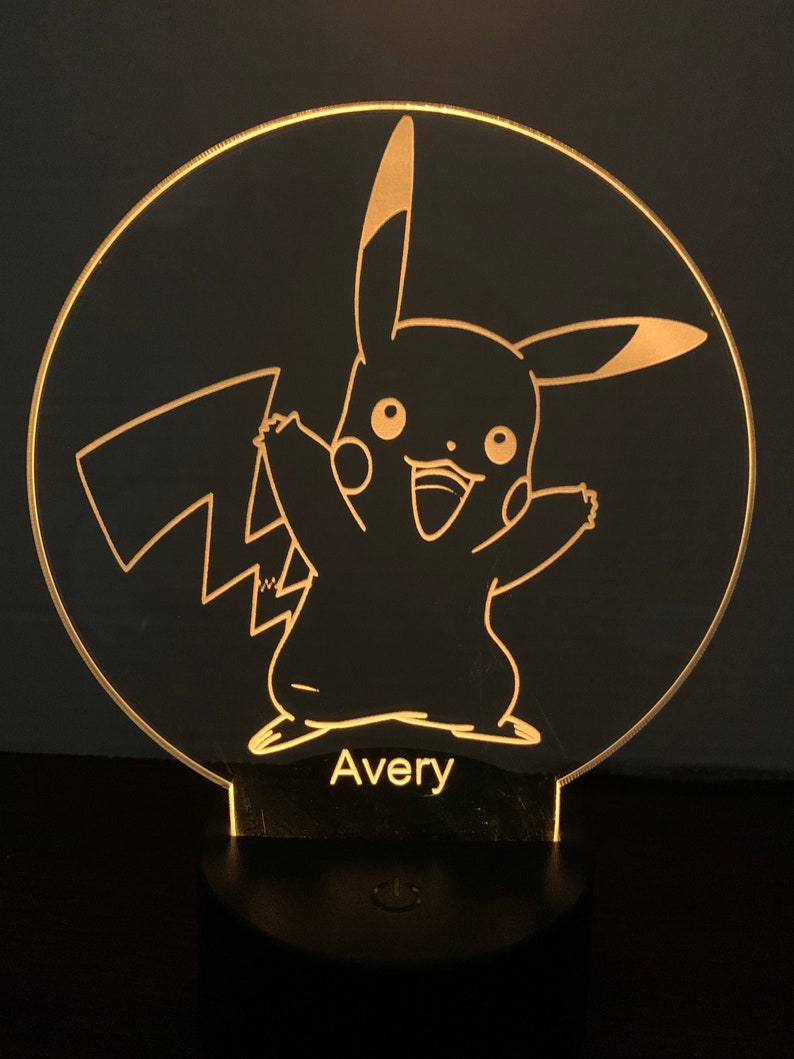 Pikachu LED Light Personalized - Etsy