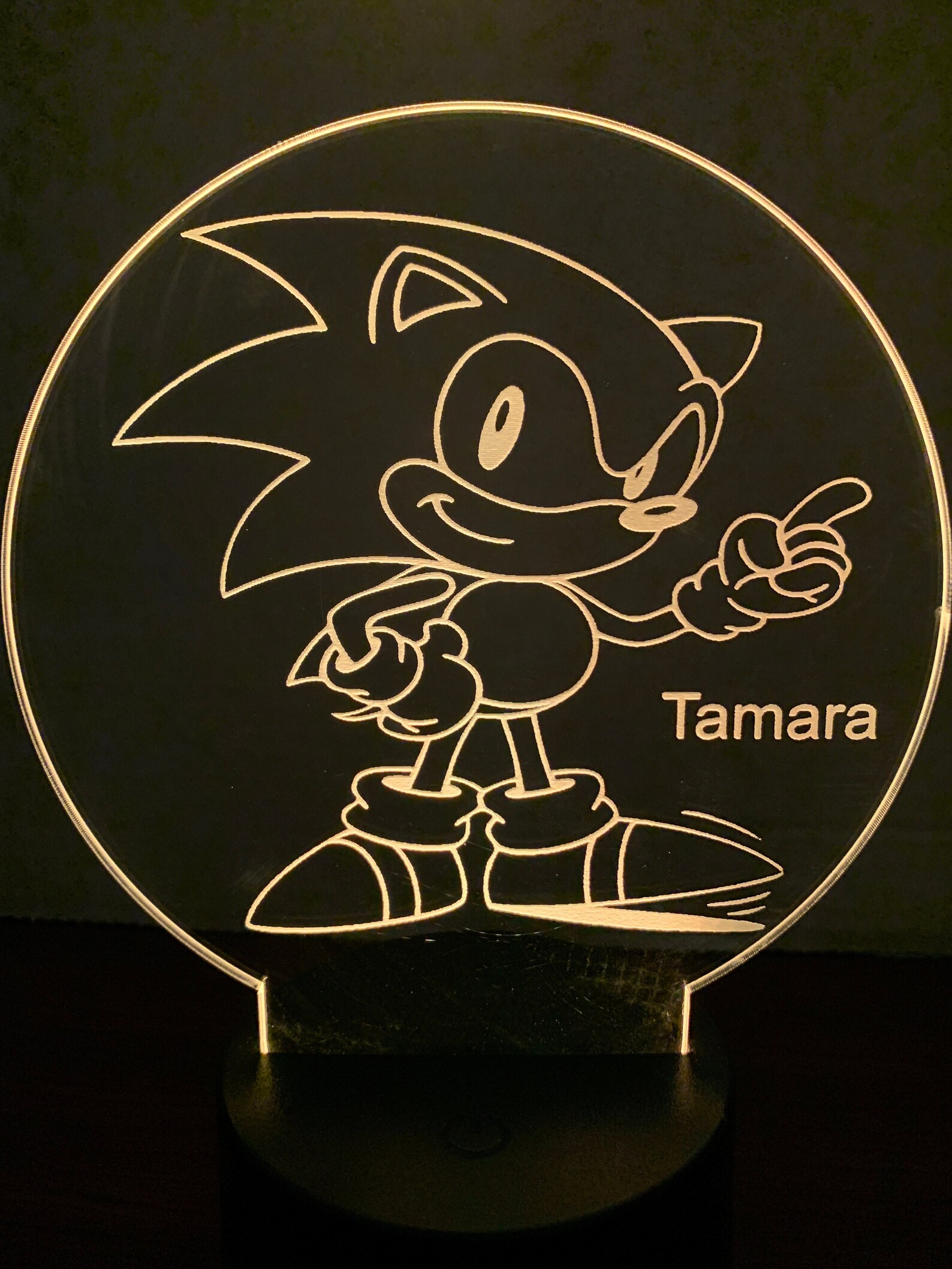 Sonic the Hedgehog Lighted Sign / Night Light Personalized - Etsy