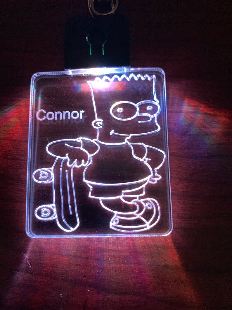 Bart Simpson Lighted Clip on Personalized - Etsy