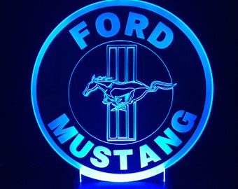 Ford Mustang Classic LED Neon Blue Light Sign 8x12 - Etsy