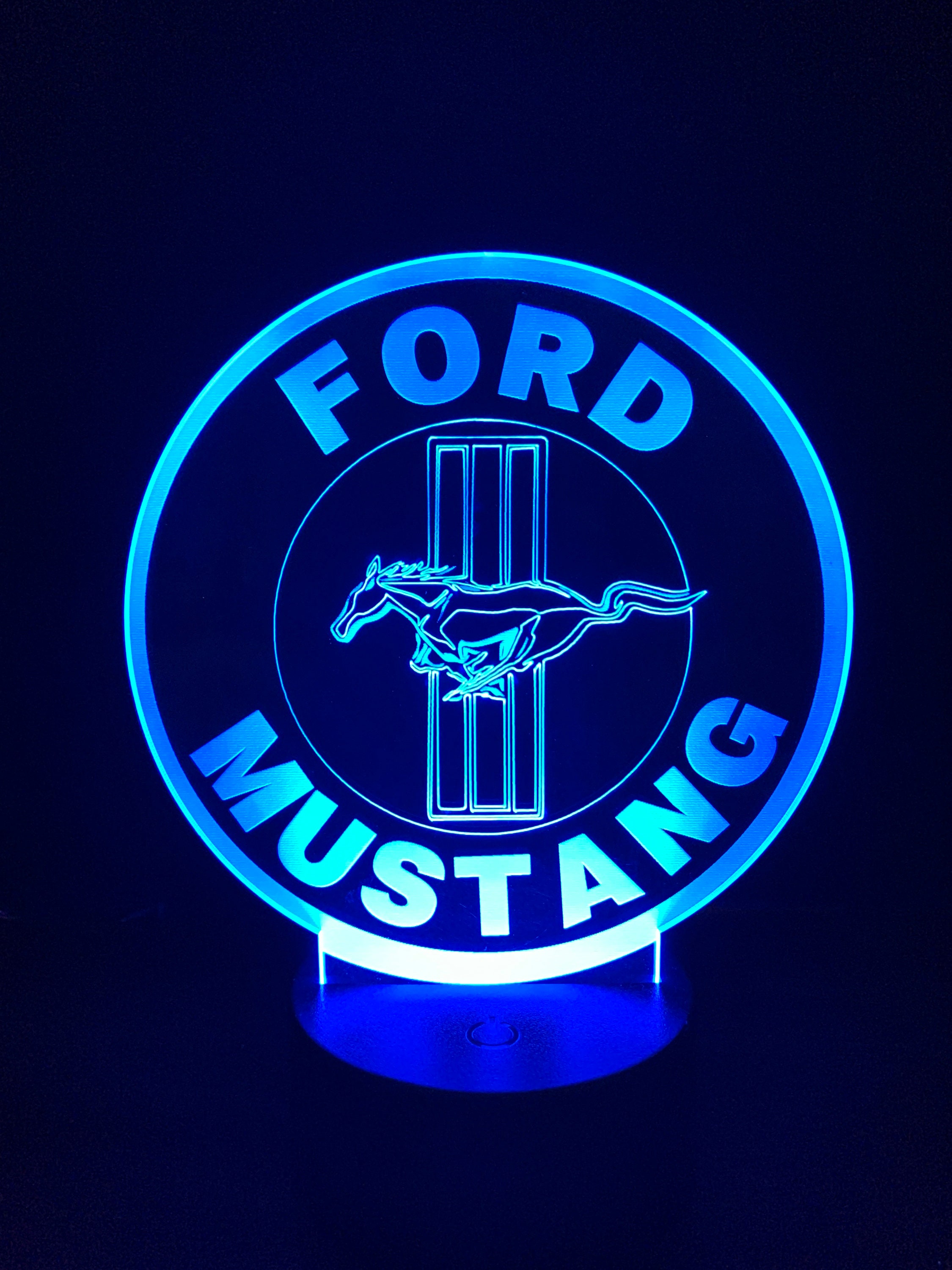 Ford Mustang Logo LED Light - Etsy