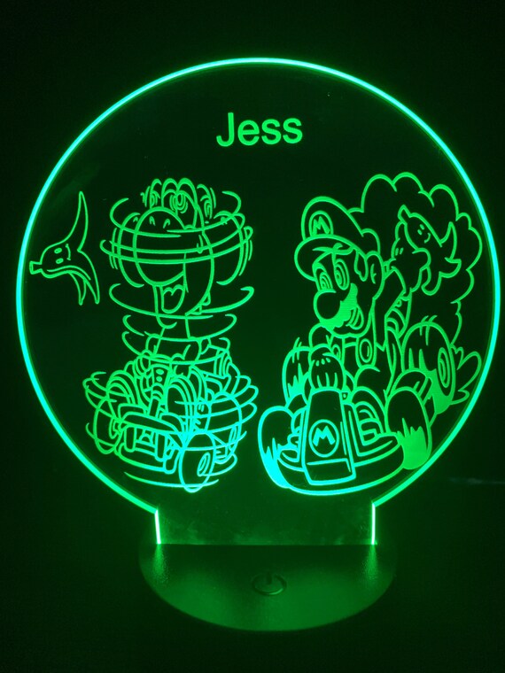 Mario Kart With Yoshi LED Light Personalized - Etsy