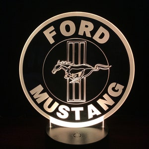 Ford Mustang Logo LED Light - Etsy