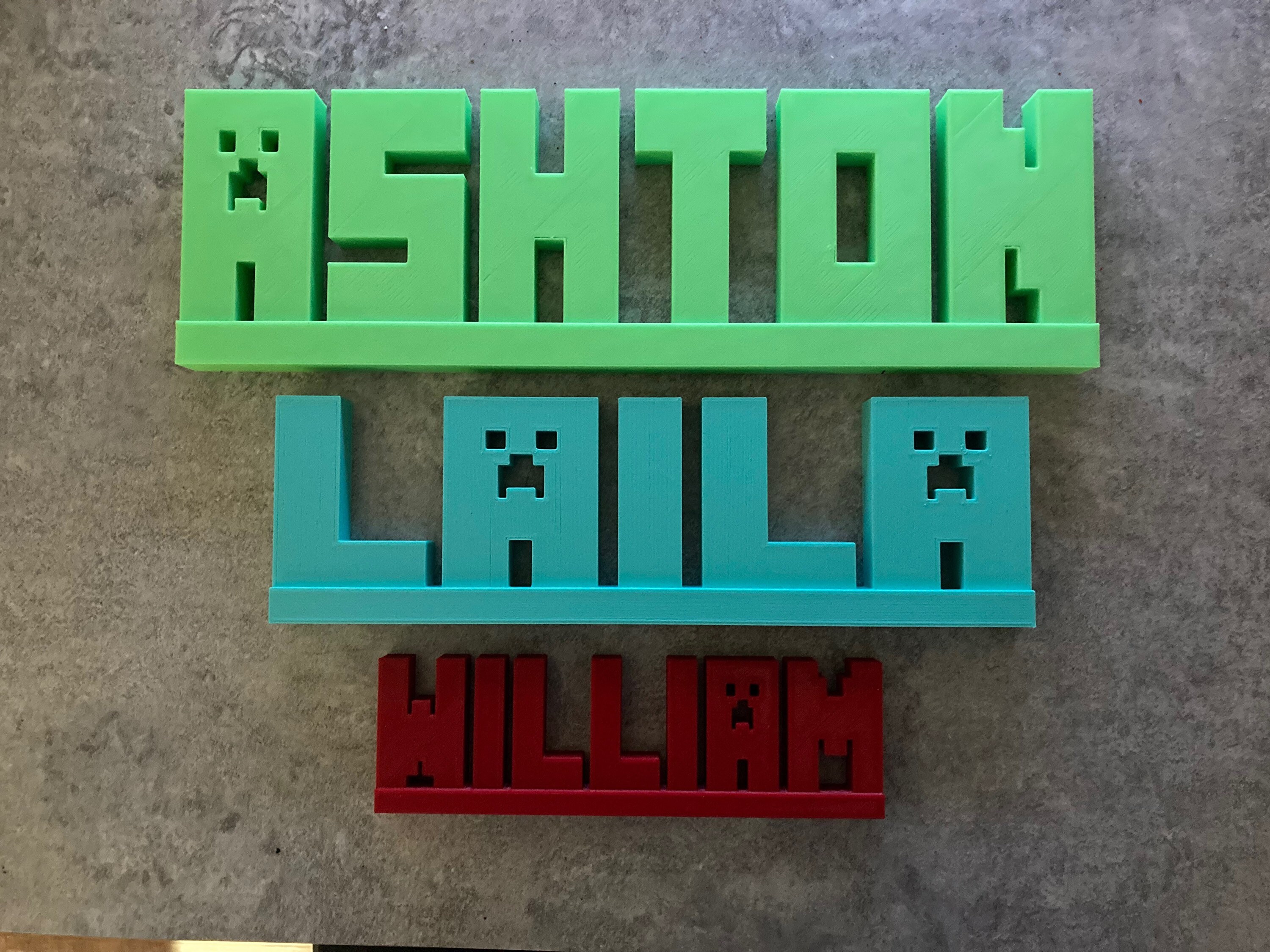 Minecraft Font Custom Name Decor - Etsy