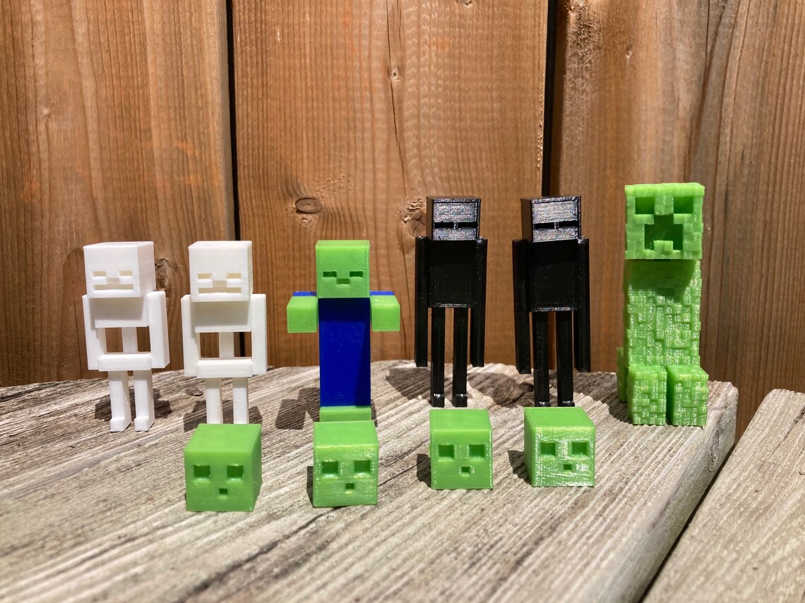 Minecraft figure set | Etsy