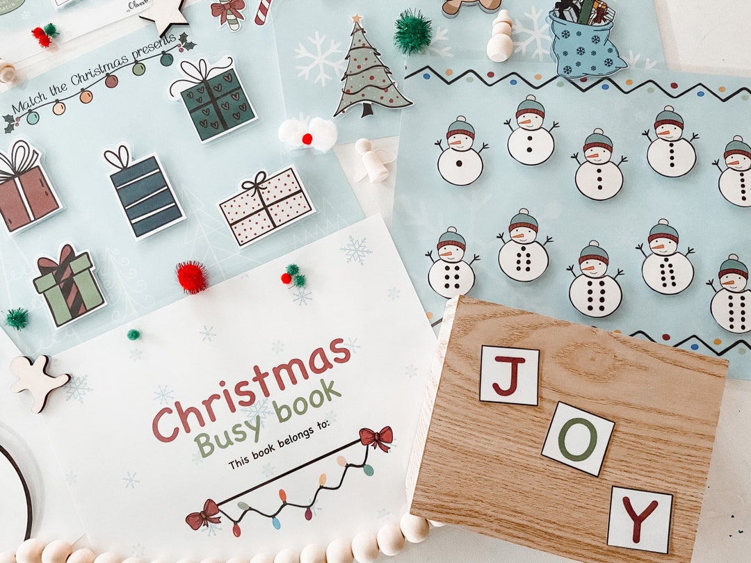 Christmas Busy Book, Pre-k Printable Learning Bundle (digital Download ...