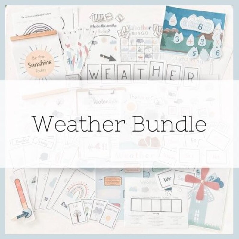 Weather Unit Study Water Cycle Nature Study Science - Etsy