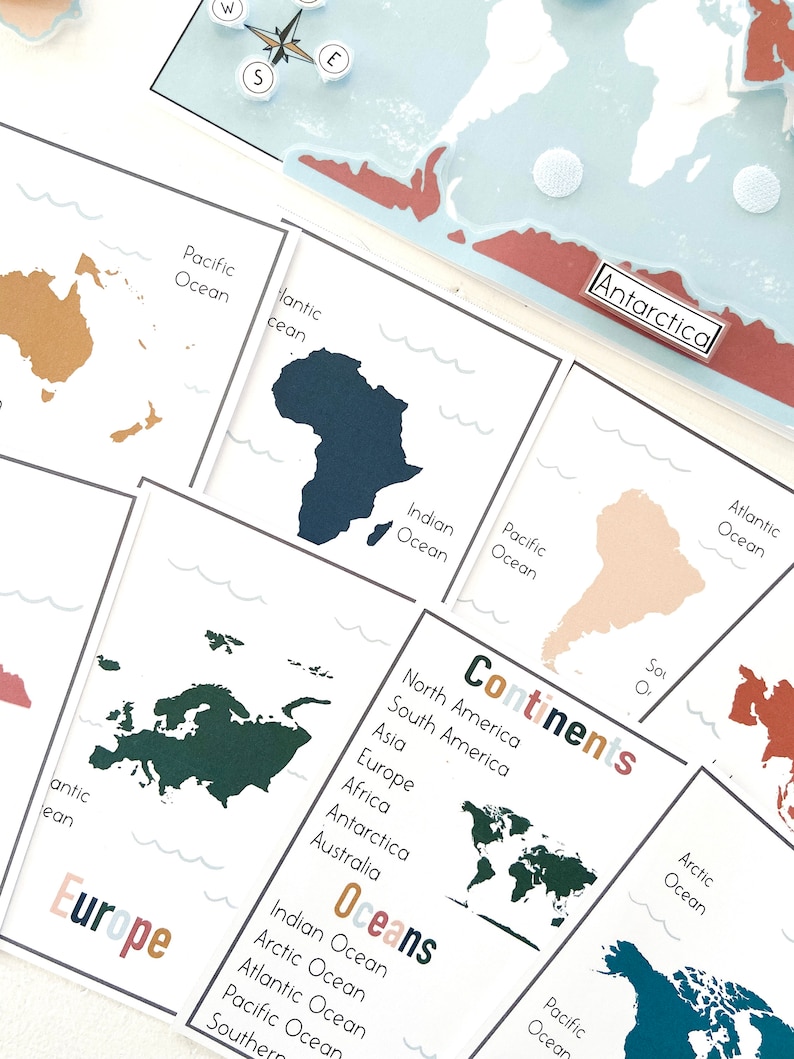 Continents and Oceans Activity, Map Activity, World Geography, Map ...