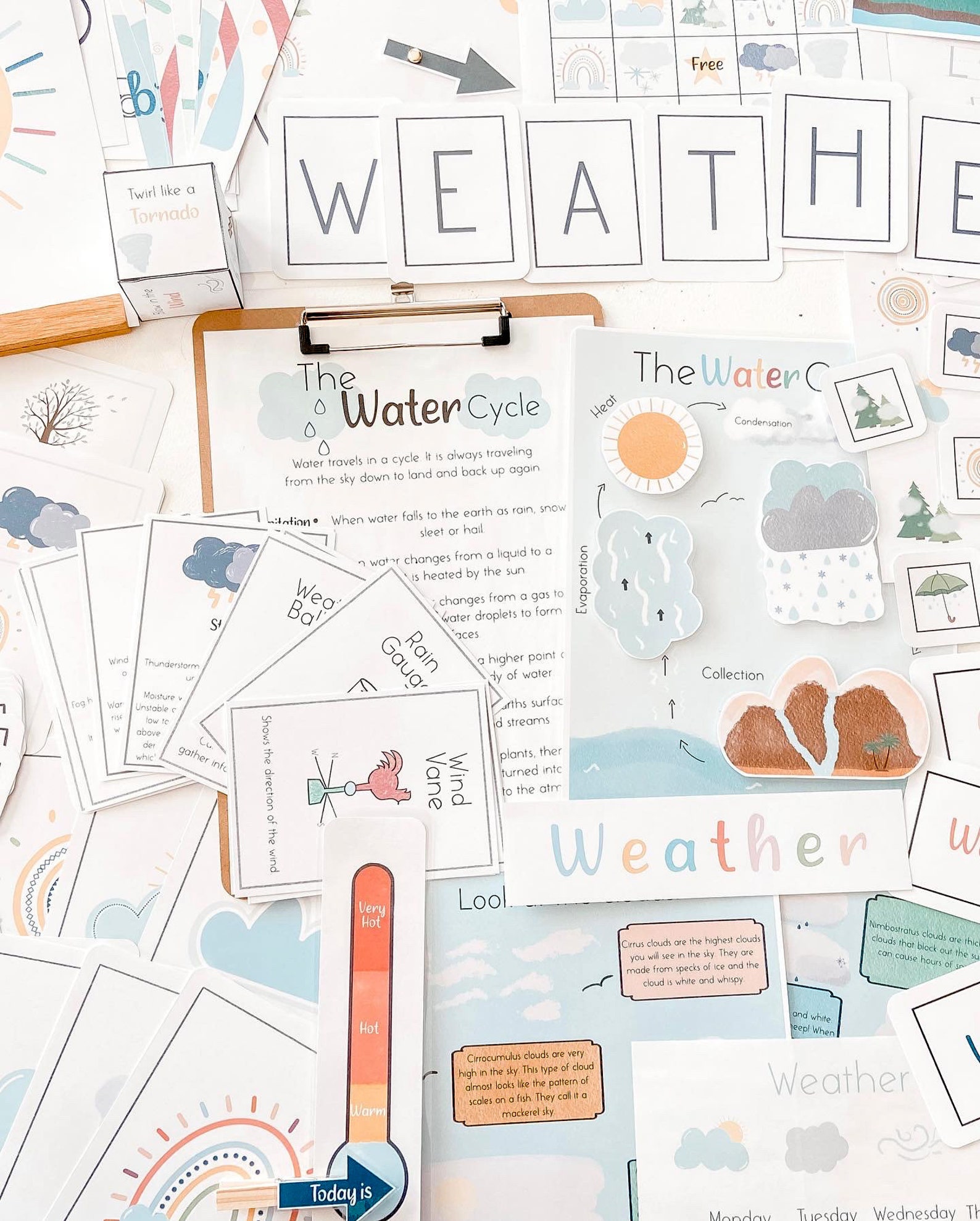 Weather Unit Study | Water Cycle | Nature Study | Science Printable ...