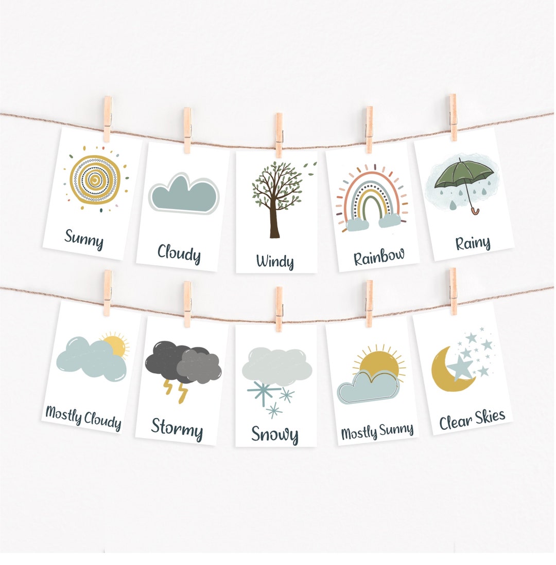 Weather Banner | Weather Cards | Preschool Learning | Weather ...