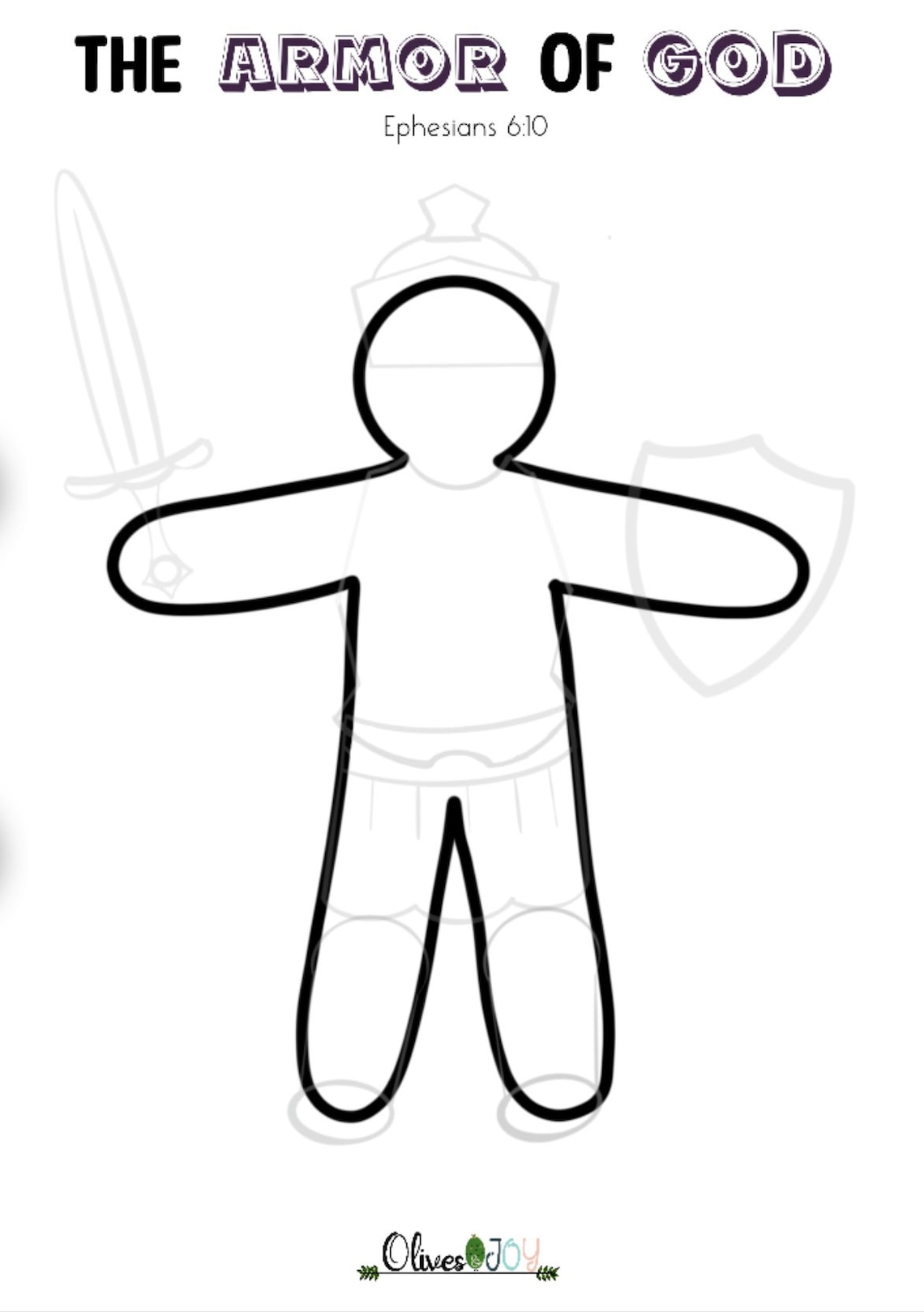 Armor of God Printable Activity, Sword of the Spirit, Sunday School ...