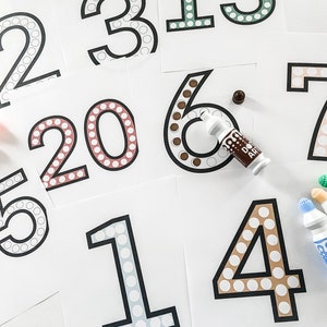 Do-a-dot Number Worksheet 1-20, Preschool Printable (PDF) - Etsy