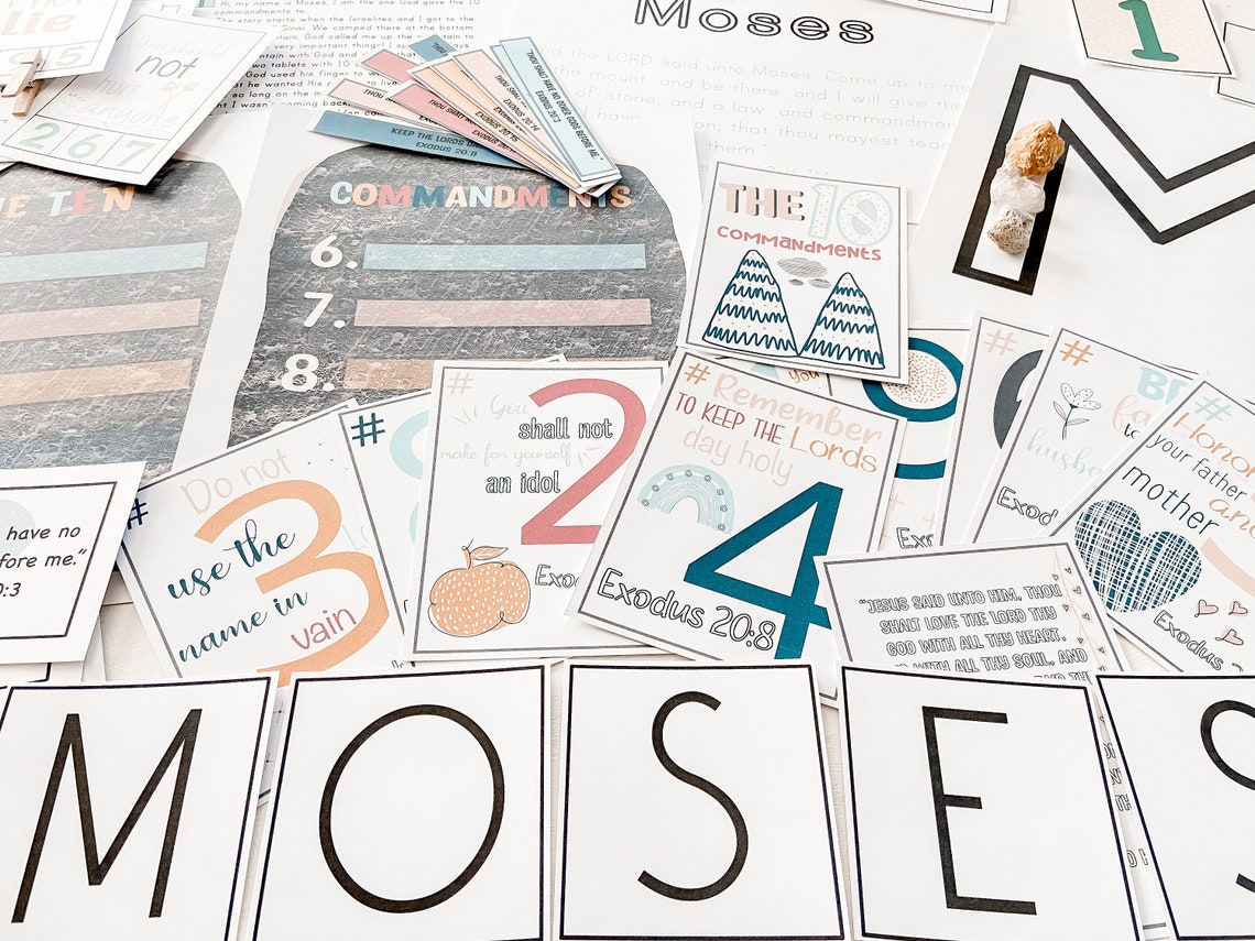 The 10 Commandments, Bible Activity, Moses, Sunday School, Homeschool ...