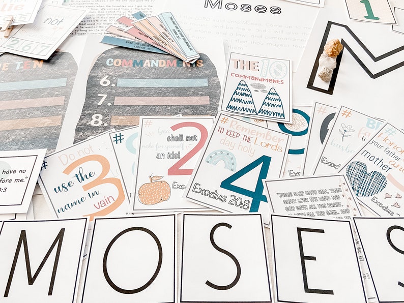 The 10 Commandments, Bible Activity, Moses, Sunday School, Homeschool ...