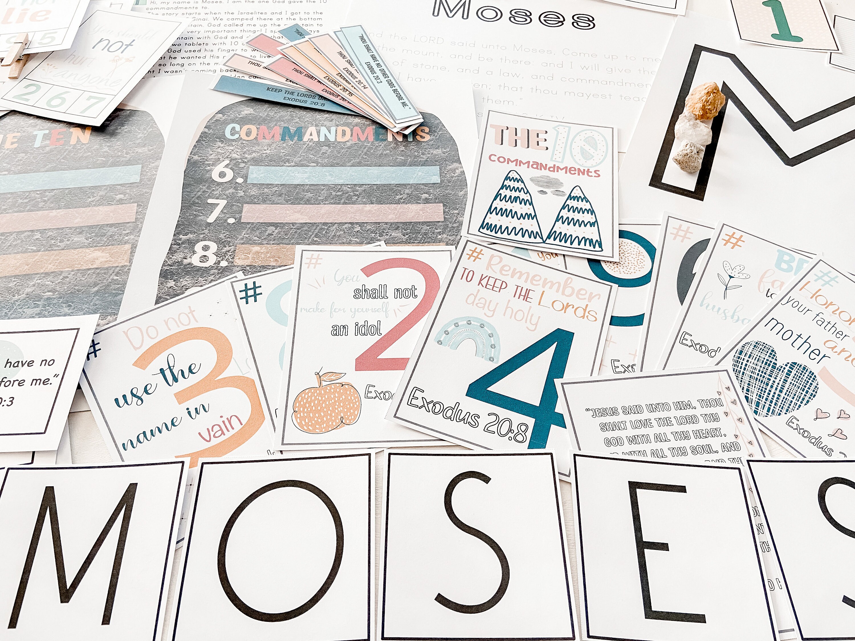 The 10 Commandments, Bible Activity, Moses, Sunday School, Homeschool ...