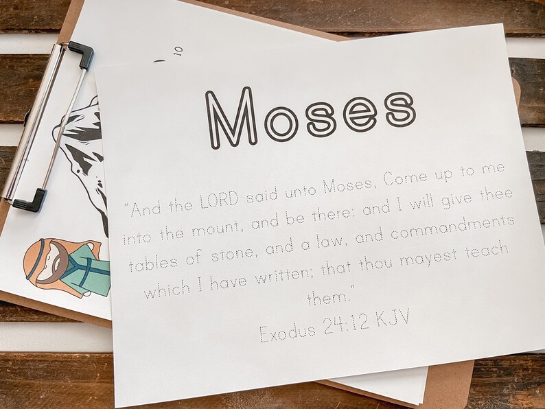 The 10 Commandments Bible Activity Moses 10 Commandment - Etsy