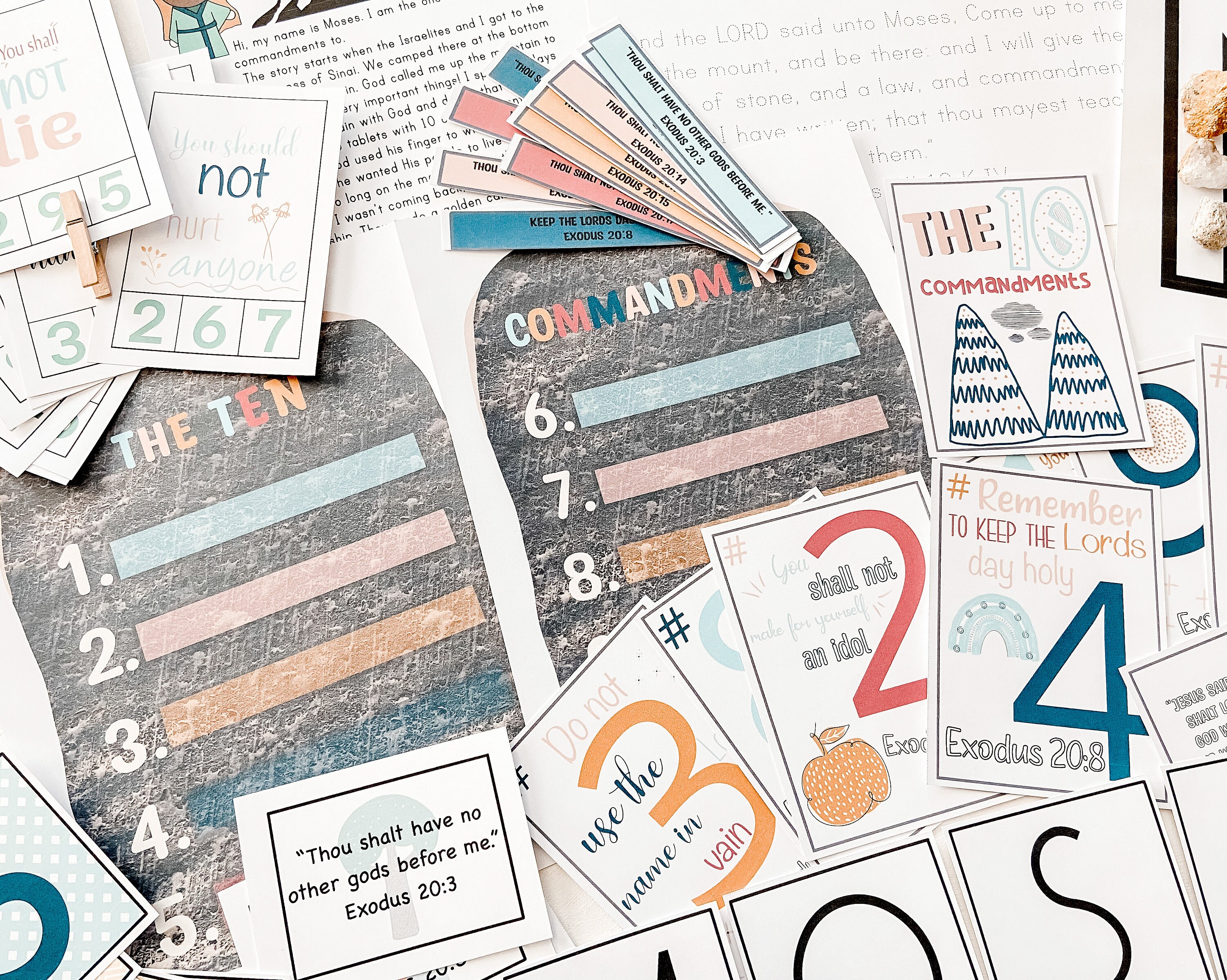 The 10 Commandments, Bible Activity, Moses, Sunday School, Homeschool ...