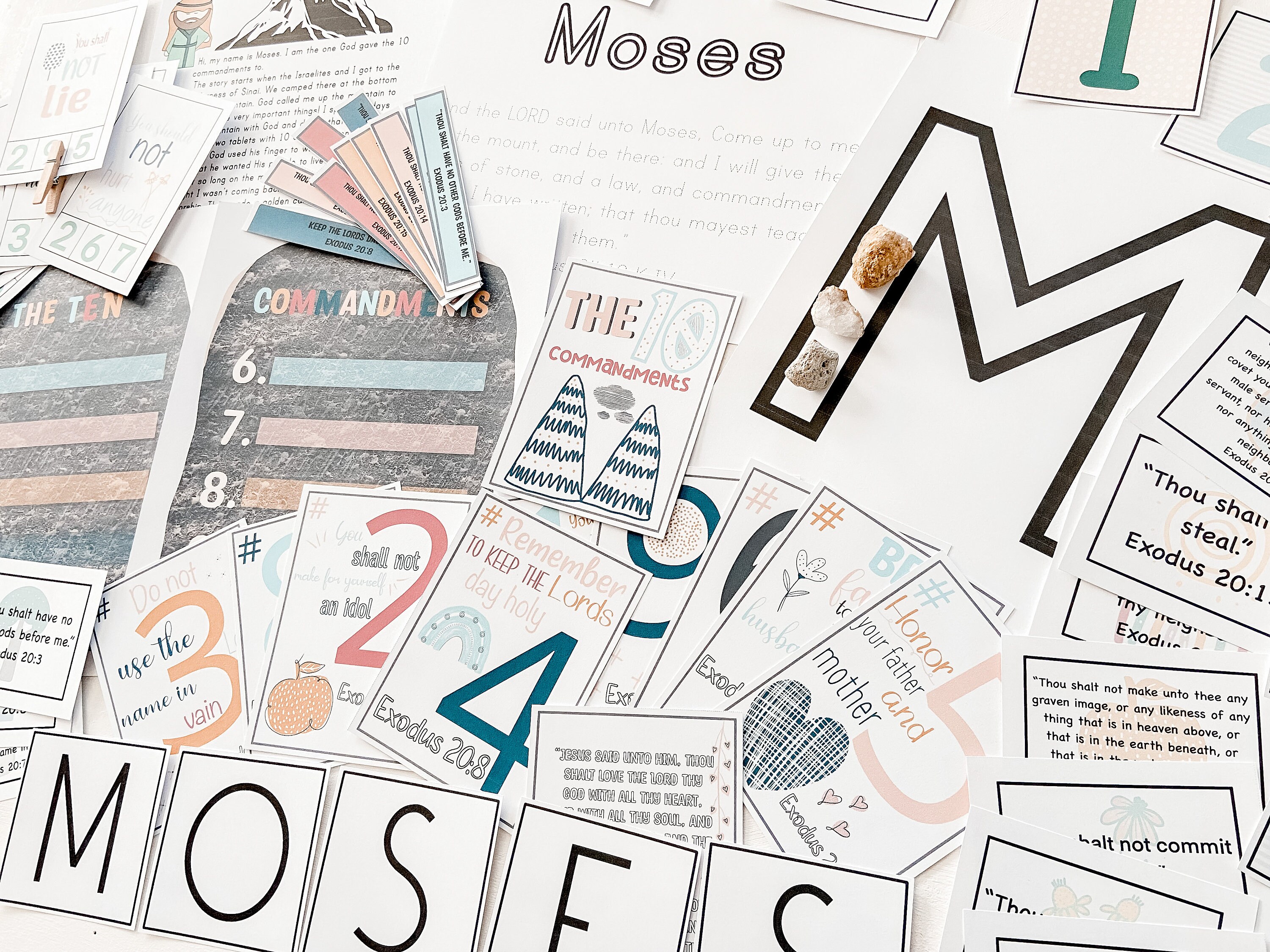 The 10 Commandments, Bible Activity, Moses, Sunday School, Homeschool ...