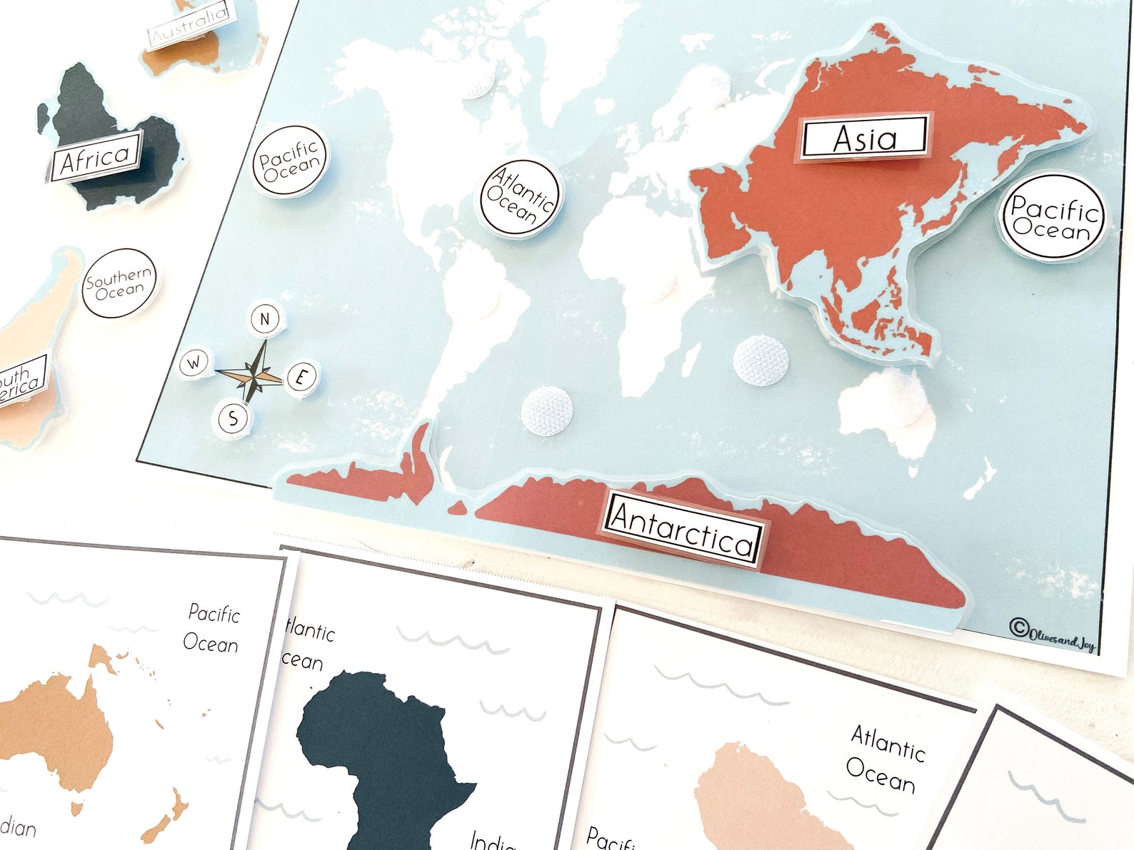 Continents and Oceans Activity, Map Activity, World Geography, Map ...