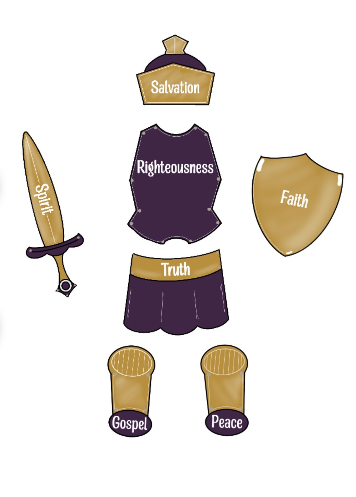 Armor of God Printable Activity, Sword of the Spirit, Sunday School ...