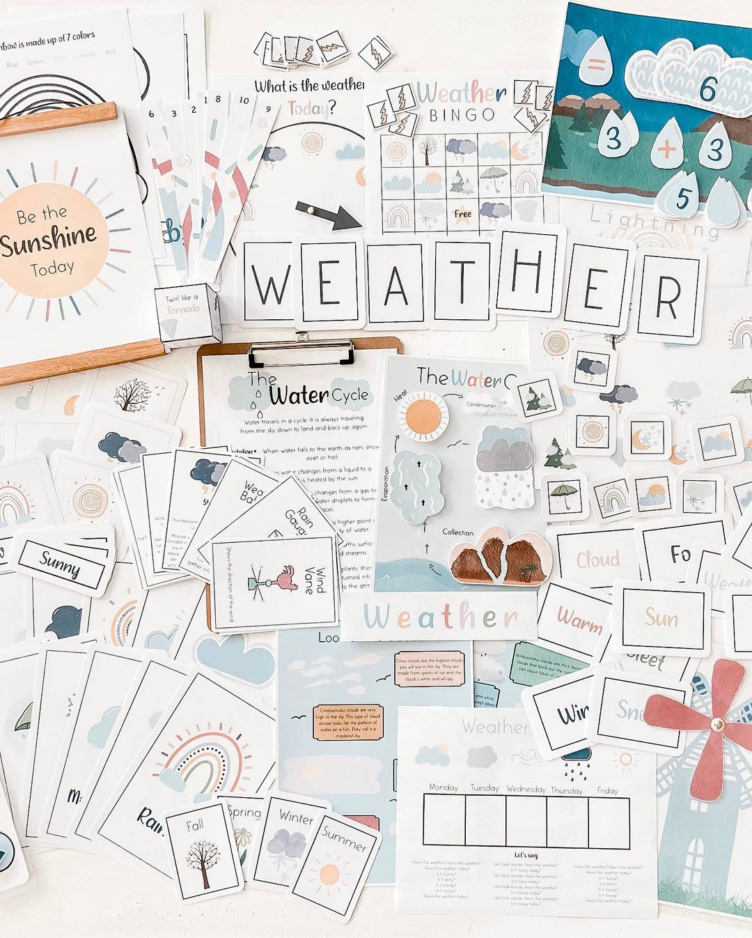 Weather Unit Study | Water Cycle | Nature Study | Science Printable ...