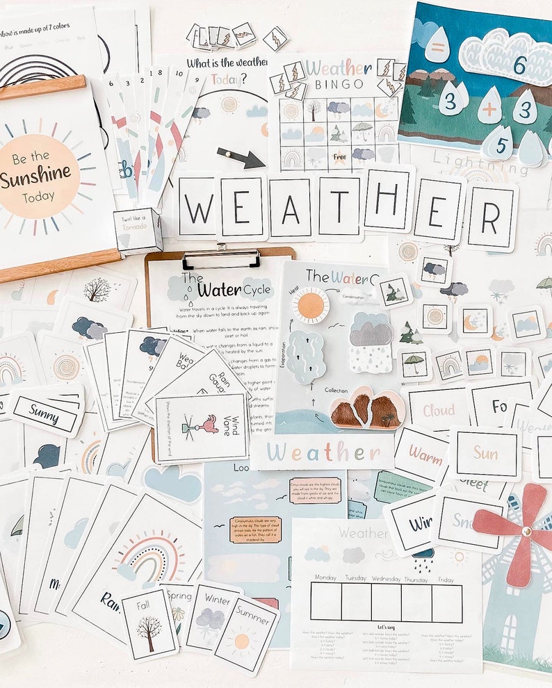 Weather Unit Study | Water Cycle | Nature Study | Science Printable ...