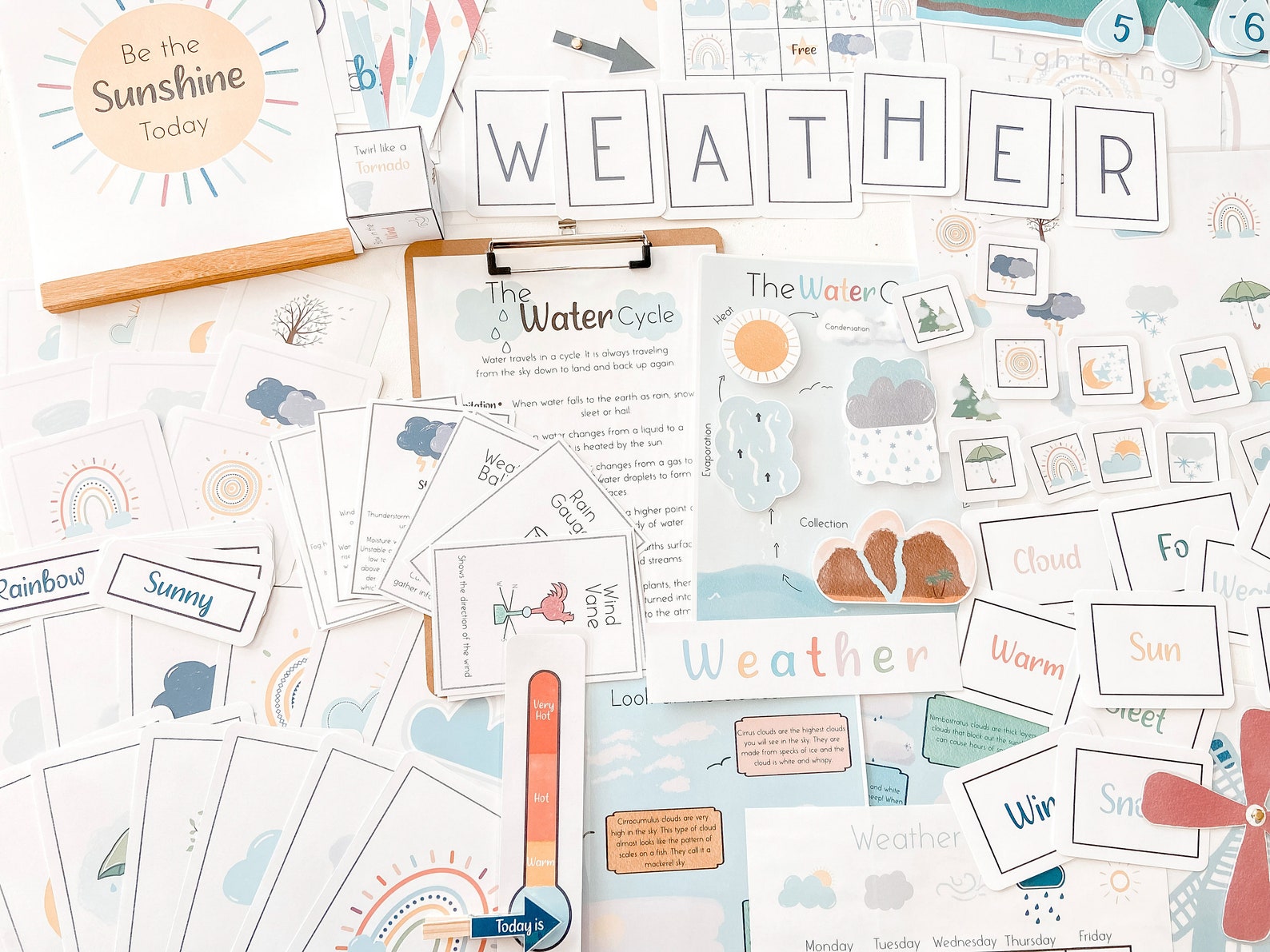Weather Unit Study | Water Cycle | Nature Study | Science Printable ...