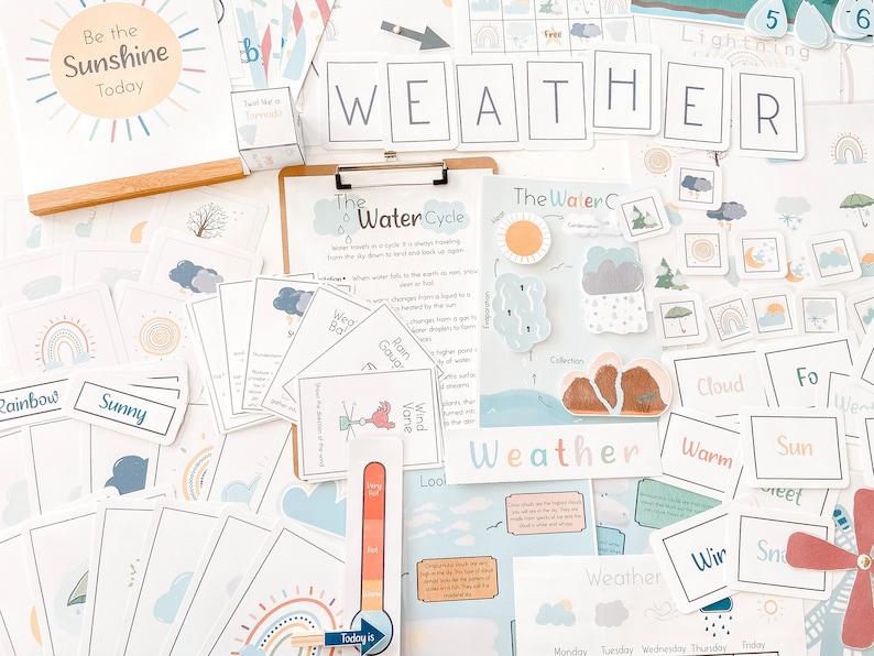 Weather & Water Cycle Printable Bundle | Homeschool Science (digital ...