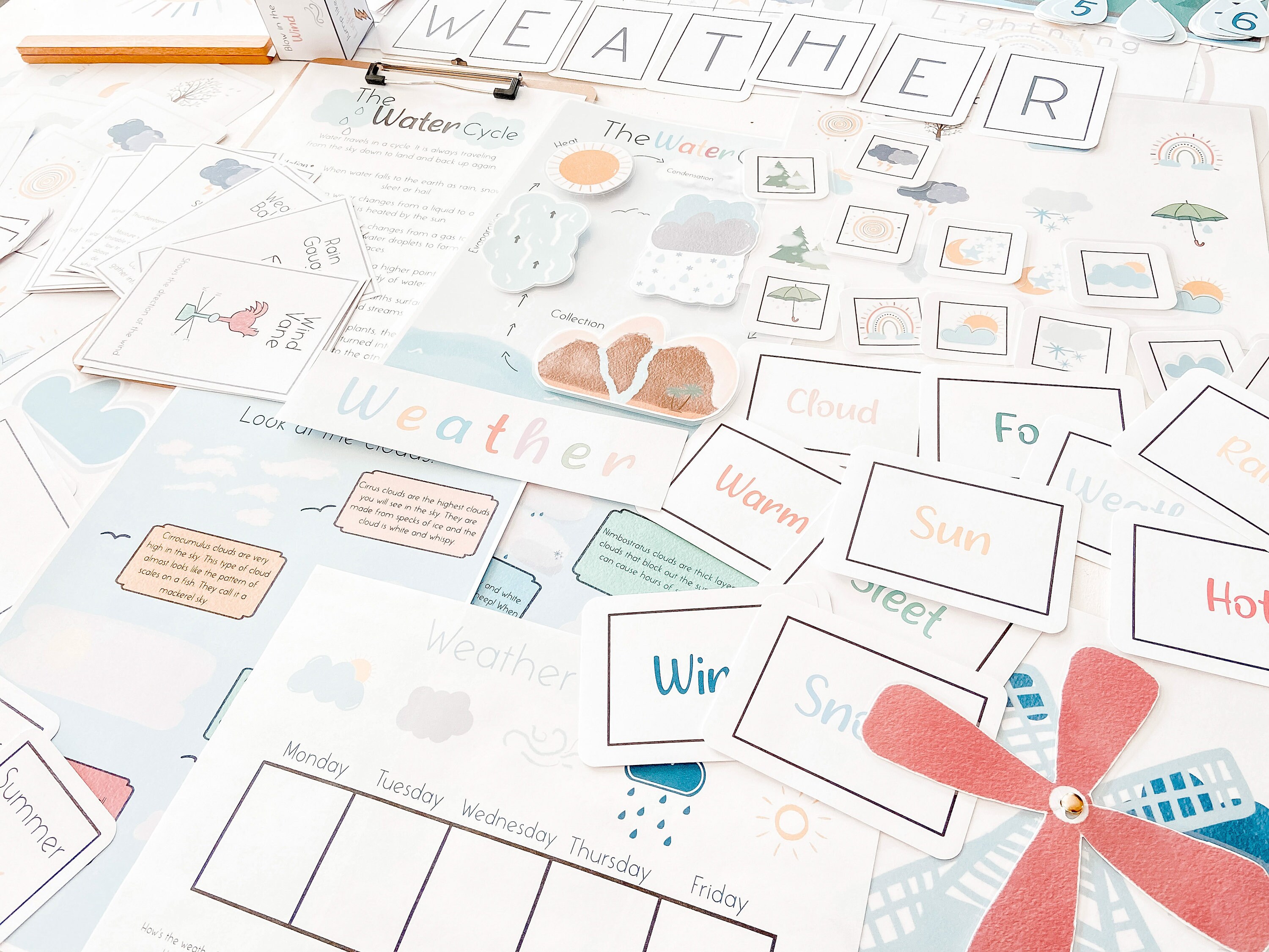 Weather Unit Study | Water Cycle | Nature Study | Science Printable ...