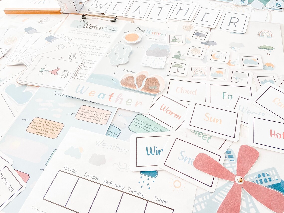 Weather Unit Study Water Cycle Nature Study Science - Etsy