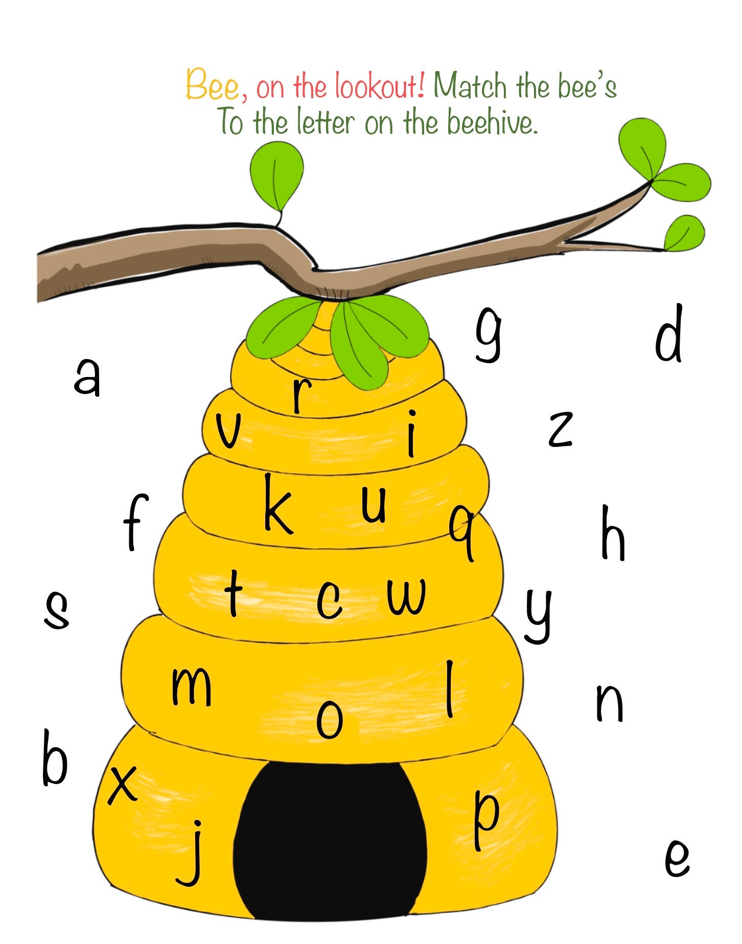 Bee Hive and Honey Drop Match Game | Etsy