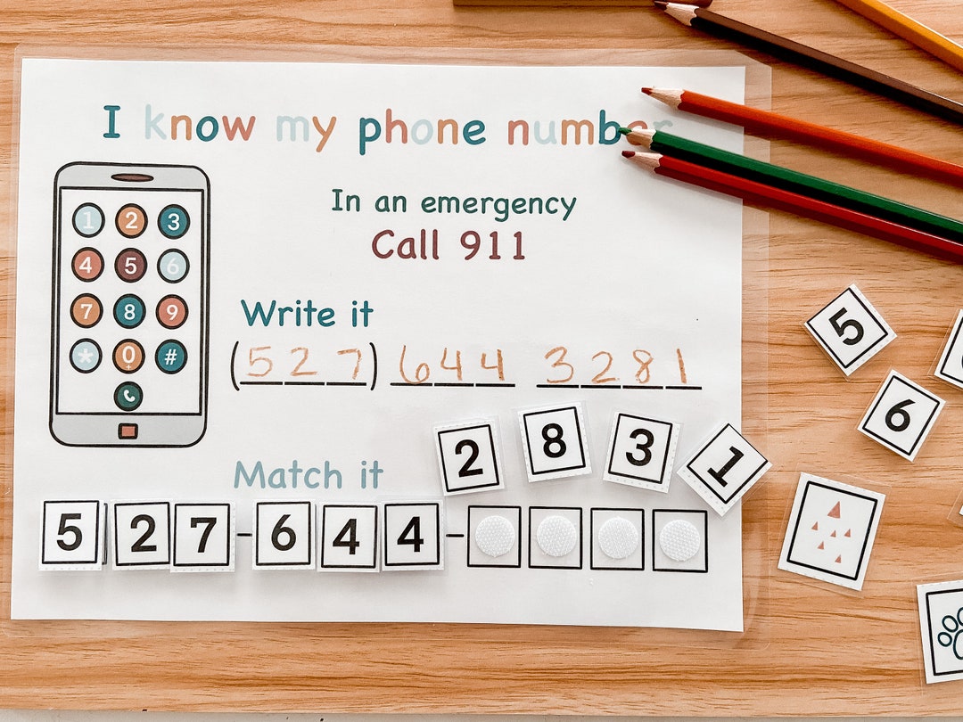 Address & Phone Number Practice Worksheet, Homeschool Life Skills ...