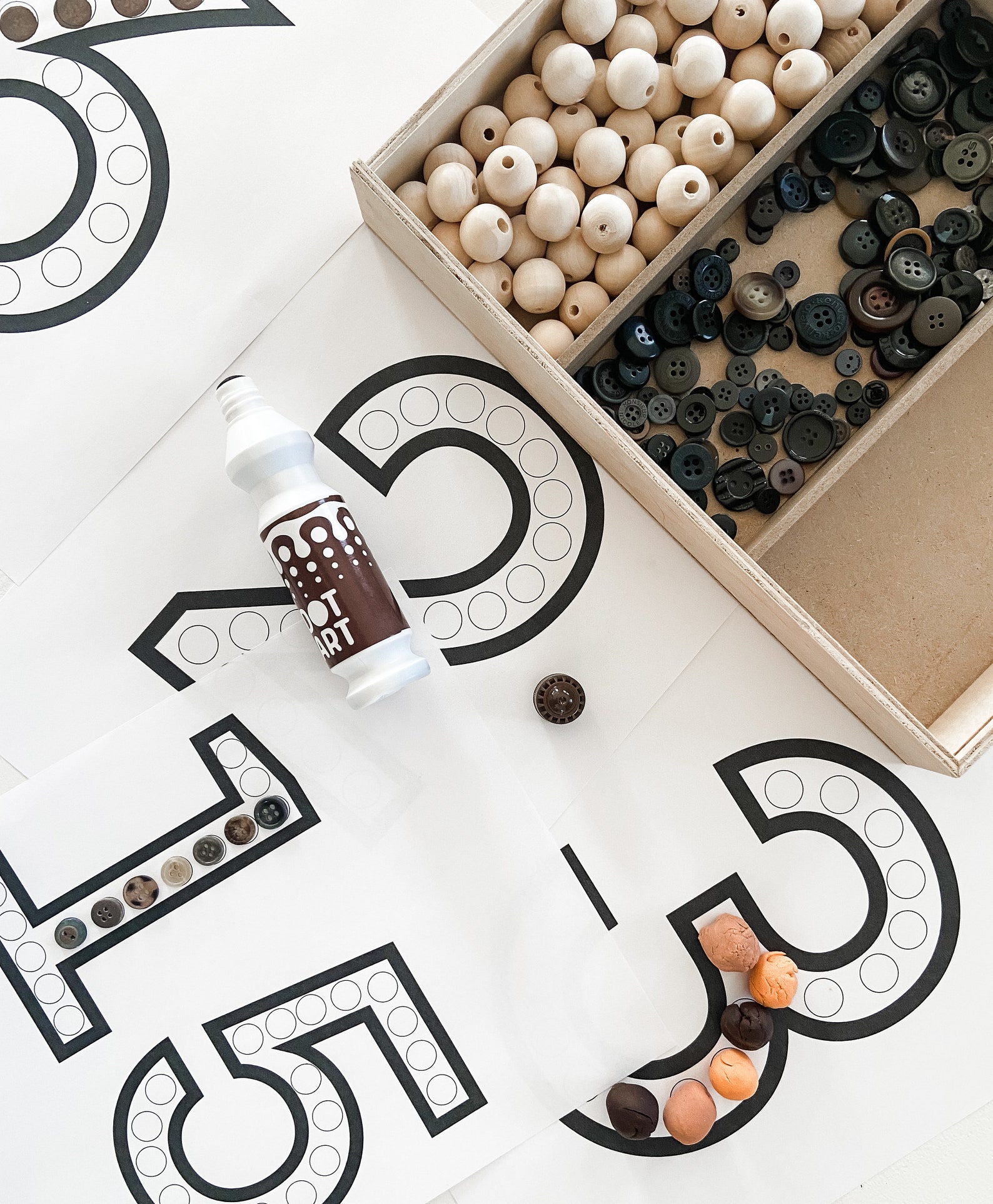 Do-a-dot Number Worksheet 1-20, Preschool Printable (PDF) - Etsy