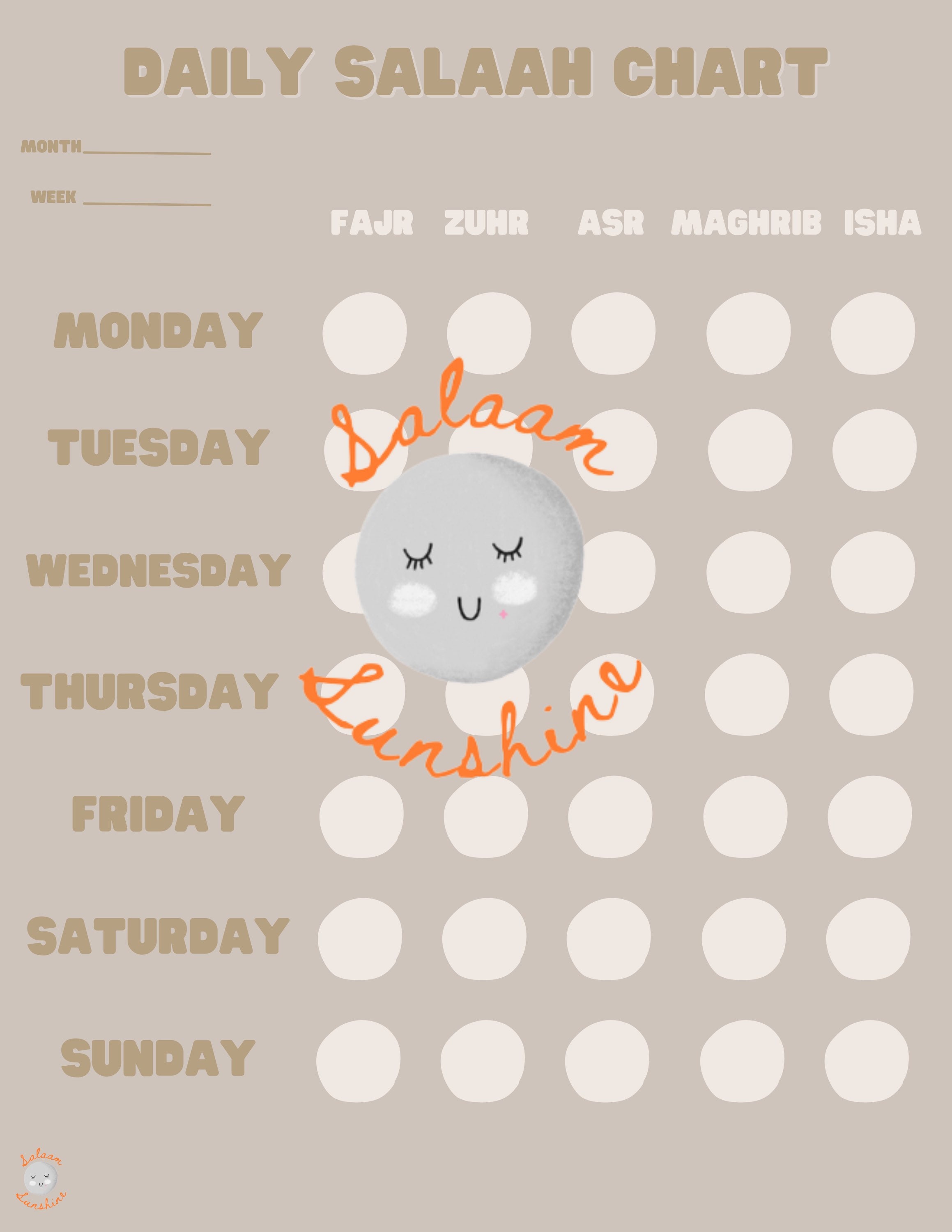 Salah Tracker Chart | Namaaz Log | Islamic Kids Prayer Chart ...