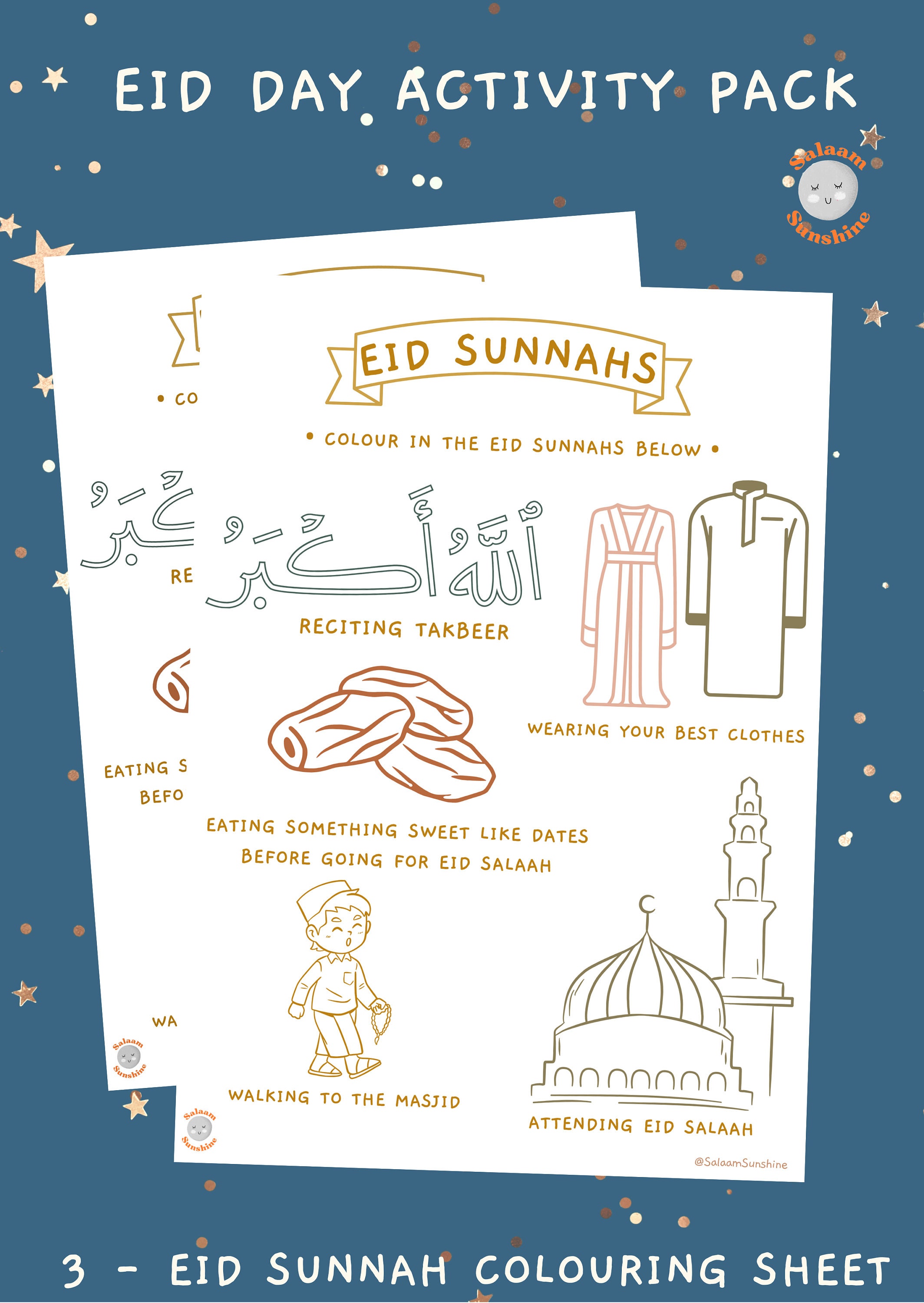 Eid Day Activity Pack Scavenger Hunt Activity Coloring Sheets- Digital ...