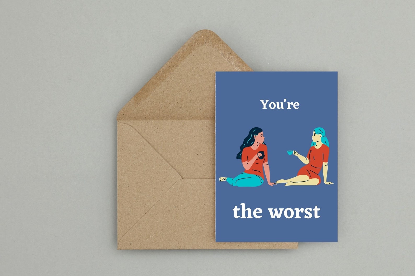 You're the Worst Funny and Mean Greeting Card - Etsy