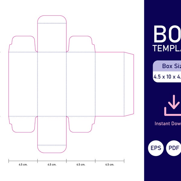 Serum Box Template - Etsy