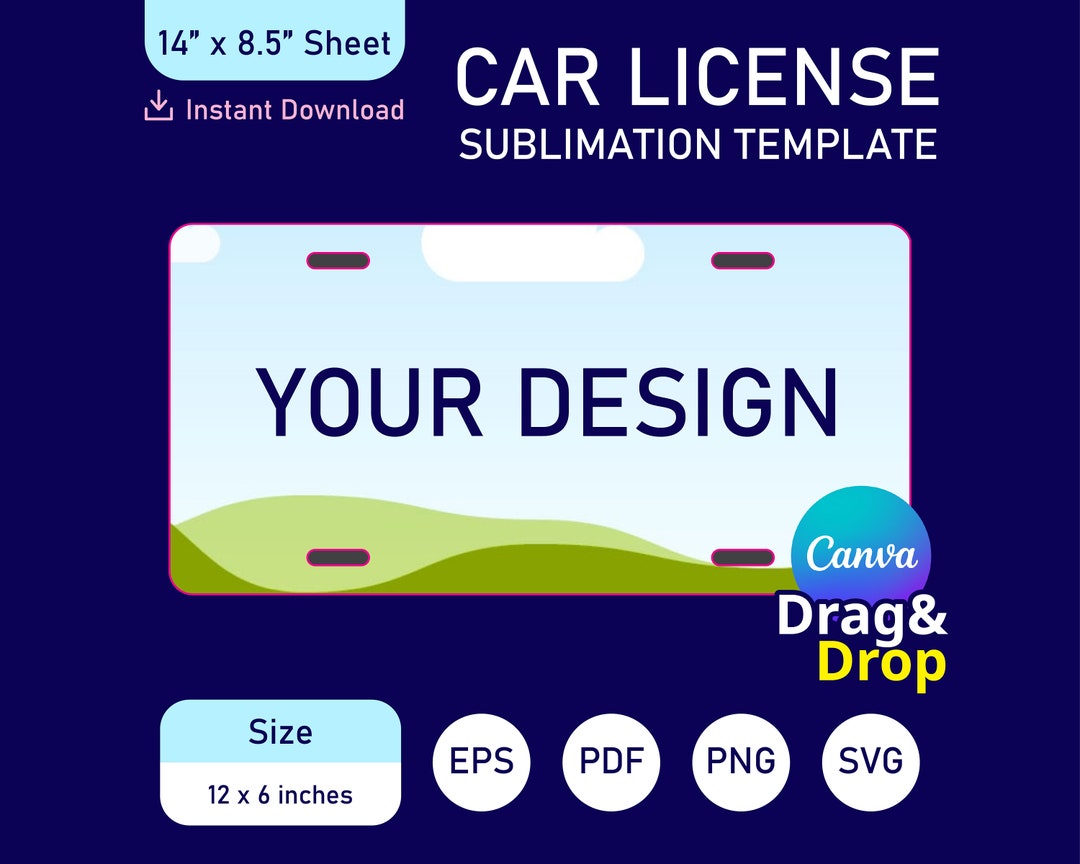 Car License Template, Car License Plate Template, Car License ...