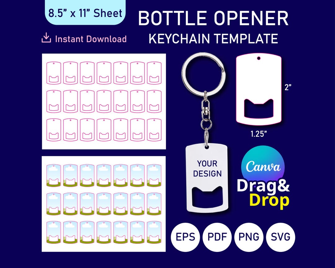 Bottle Opener Keychain Template, Bottle Opener Keychain , Keychain ...