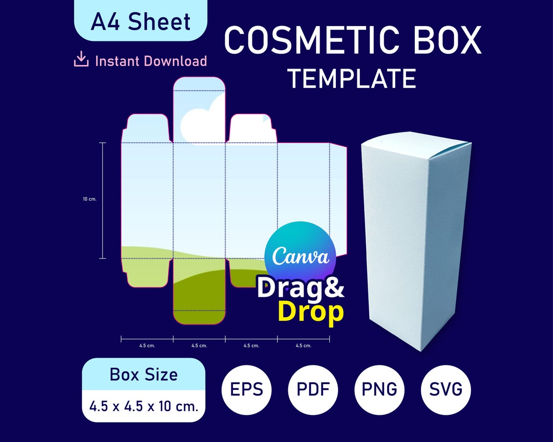 Box Template, Cosmetic Box Template, Cosmetic Packaging, Cosmetic Box ...