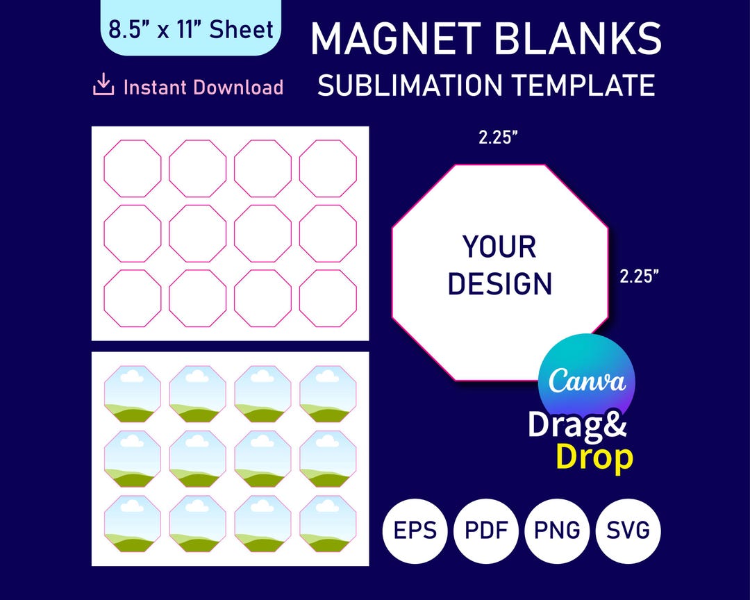 Magnet Template, Soft Magnetic Template, Magnet Blanks Sublimation ...