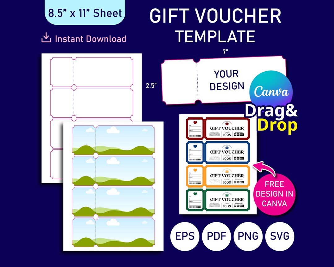 Gift Voucher Template, Coupon Template, Ticket Template, Diy Coupon ...