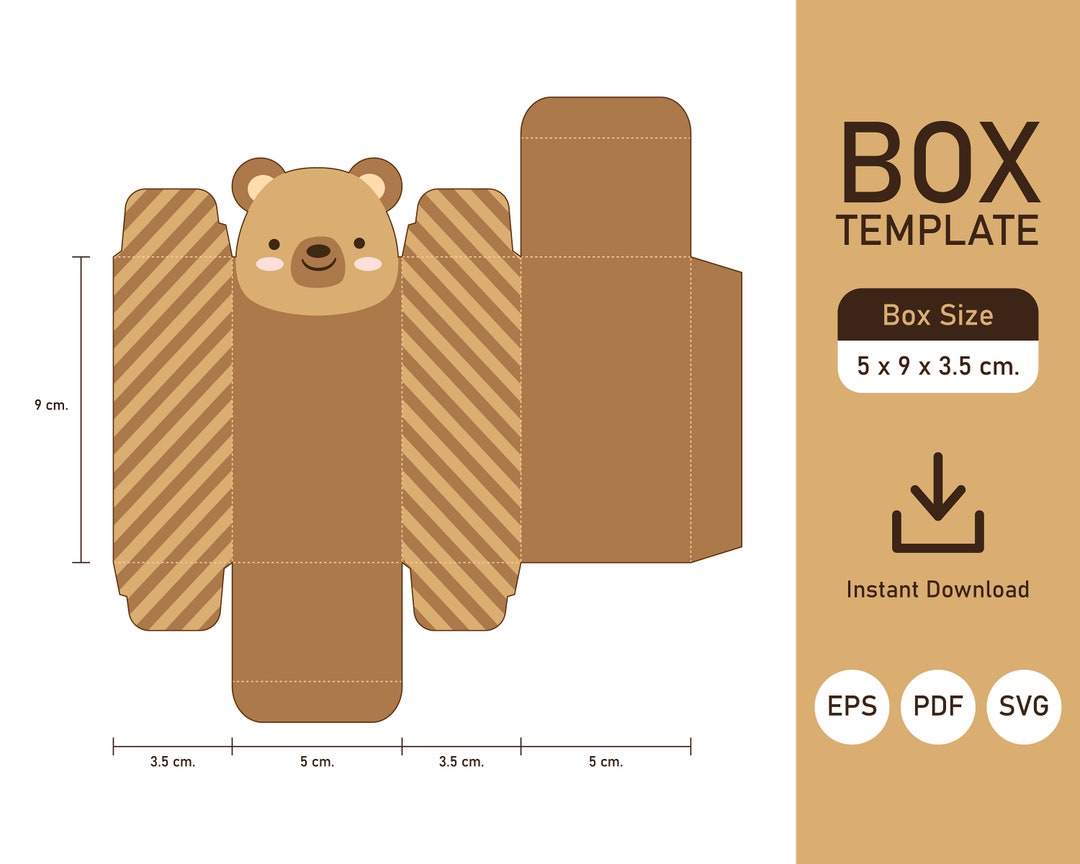 Gift Box for Kids Box Template Gift Box Template Gift Box - Etsy