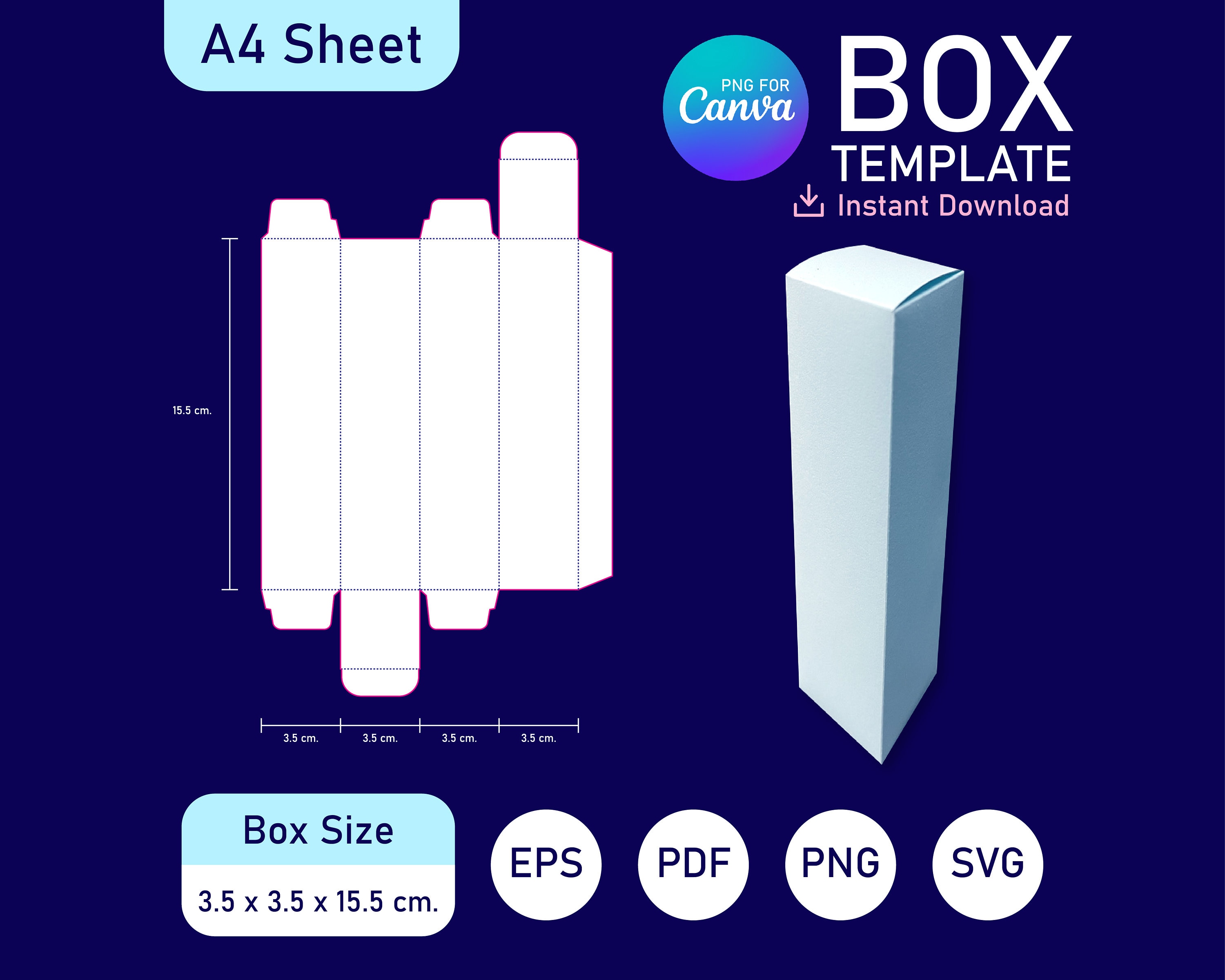 Box Template, Cosmetic Box Template, Box Packaging, Cosmetic Box SVG ...