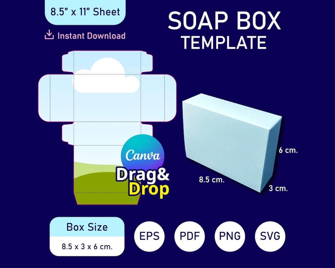 Soap Box Template, Soap Box SVG, Soap Box Packaging, Soap Box SVG ...