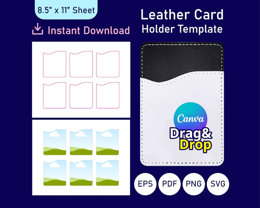 Card Holder Template, Leather Card Holder Template, Leather Card Holder ...