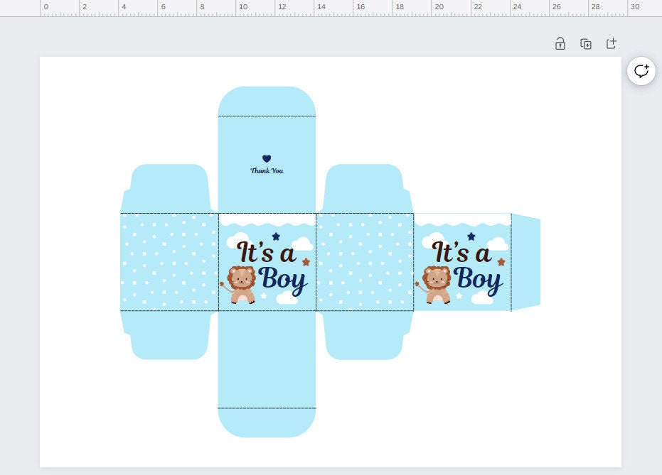 Baby Shower Box, Classic Box Template, Candy Box Template, Gift Box ...