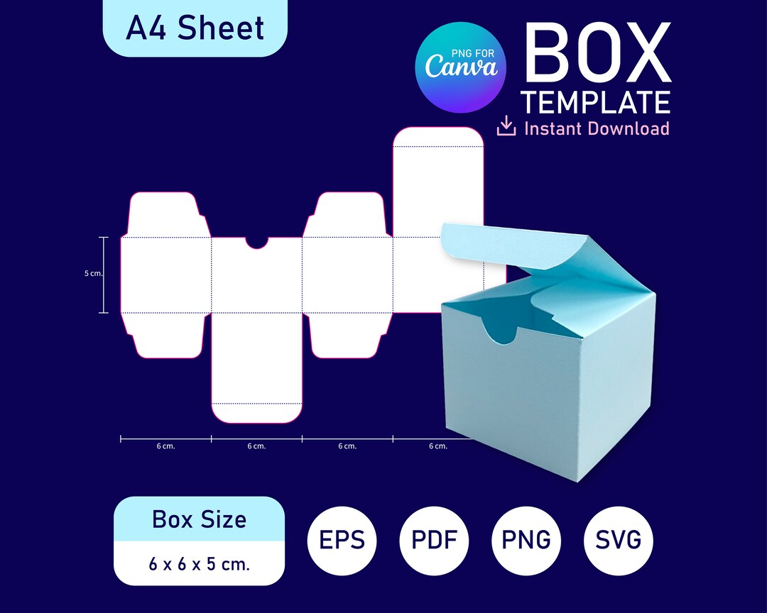 Buy Classic Box Template, Square Box Template, Classic Box Packaging, Classic Box SVG Template ...